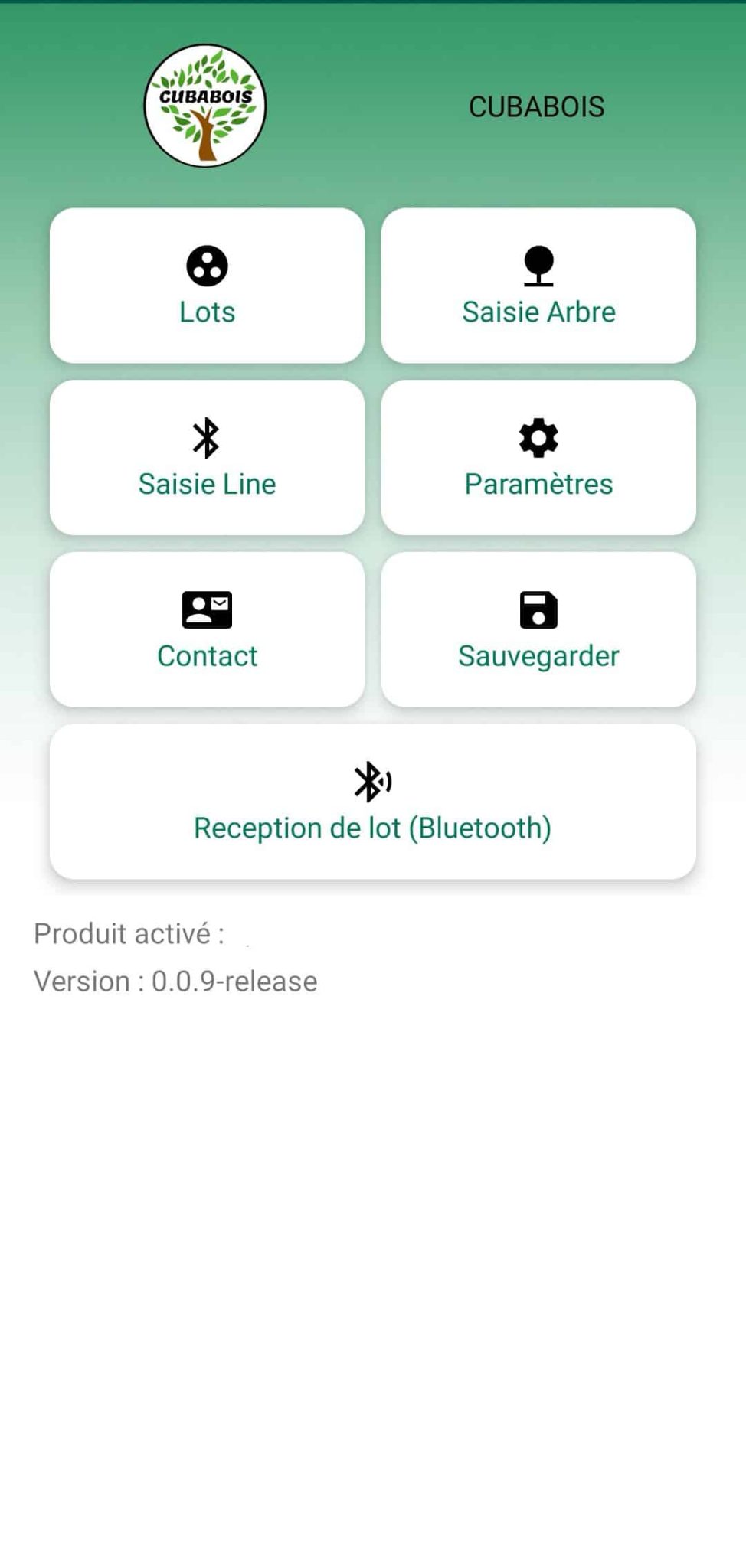 LOGICIEL DE CUBAGE ANDROID CUBABOIS - SDMO Quiniou